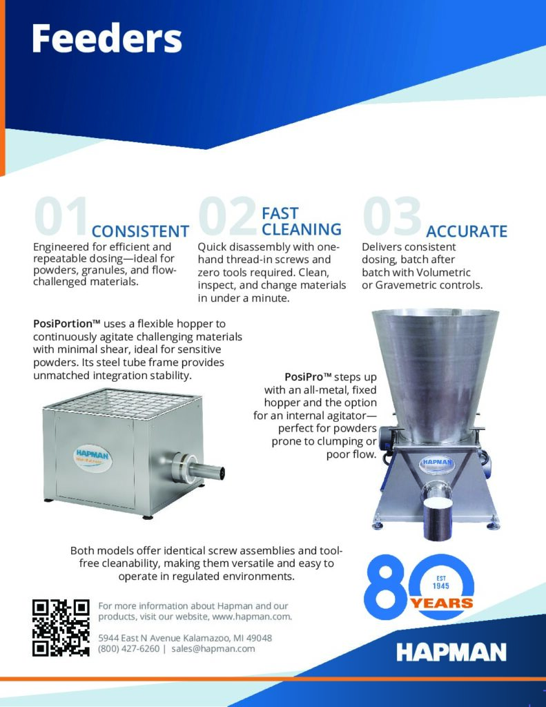 High Accuracy Powder Screw Feeder for Bulk Material Control